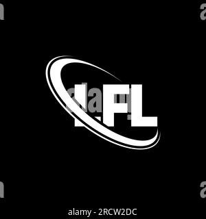 LFL circle letter logo design with circle and ellipse shape. LFL ...