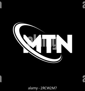 MTN circle letter logo design with circle and ellipse shape. MTN ...