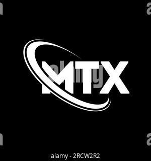 MTX circle letter logo design with circle and ellipse shape. MTX ...
