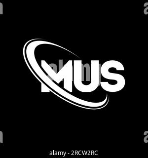 MUS circle letter logo design with circle and ellipse shape. MUS ...