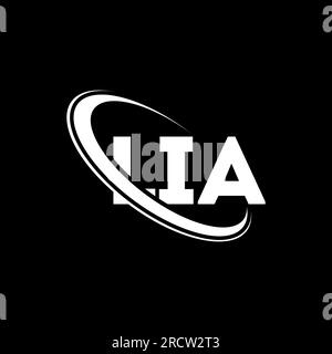 LIA circle letter logo design with circle and ellipse shape. LIA ...