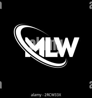 MLW circle letter logo design with circle and ellipse shape. MLW ...
