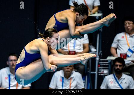 Scarlett Mew Jensen of Great Britain competes during the women's 3m ...