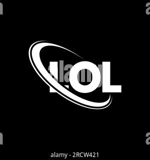 LOL circle letter logo design with circle and ellipse shape. LOL ...