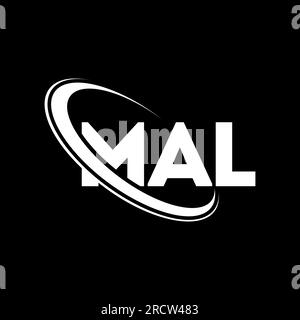 MAL circle letter logo design with circle and ellipse shape. MAL ...