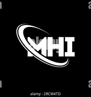MHI logo. MHI letter. MHI letter logo design. Initials MHI logo linked ...
