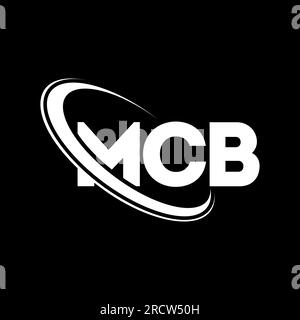MCB logo. MCB letter. MCB letter logo design. Initials MCB logo linked ...