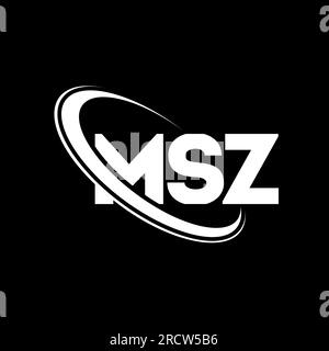 MSZ circle letter logo design with circle and ellipse shape. MSZ ...