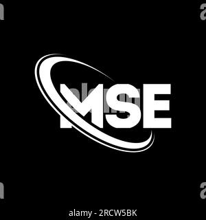MSE circle letter logo design with circle and ellipse shape. MSE ...