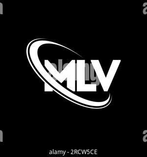 MLV circle letter logo design with circle and ellipse shape. MLV ...