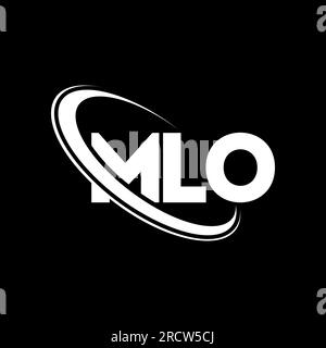 MLO circle letter logo design with circle and ellipse shape. MLO ...
