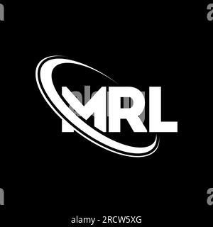 MRL circle letter logo design with circle and ellipse shape. MRL ...