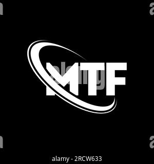 MTF circle letter logo design with circle and ellipse shape. MTF ...