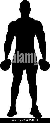 male bodybuilder pose silhouette Stock Vector Image & Art - Alamy