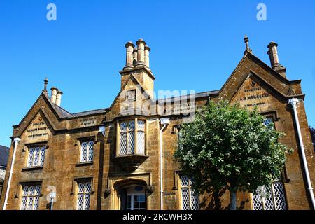 View of the former Harveys Hospital (originally Almshouses) in the old ...