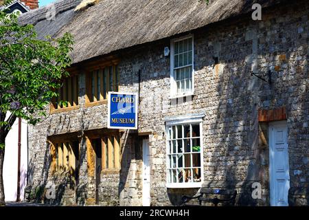 Front view of Chard Museum housed in a 16th century listed building ...