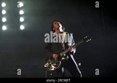 Jamie Cook of Arctic Monkeys during European Tour 2023 Rock in Roma ...