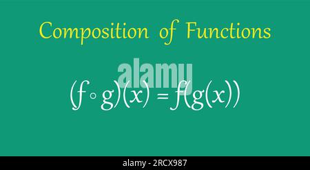 Composition of two functions in mathematics. Scientific vector ...
