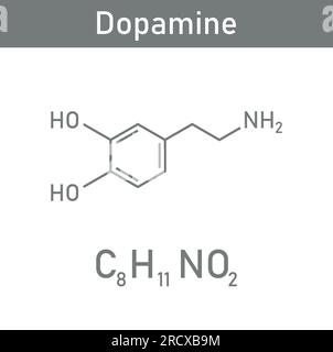 Dopamine chemical formula. Dopamine structural chemical formula ...