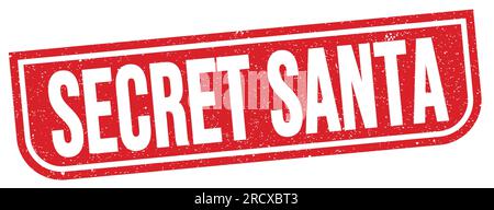 SECRET SANTA text written on red round stamp sign Stock Photo - Alamy