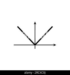 Absolute value graph icon. the graph of the absolute value function for ...