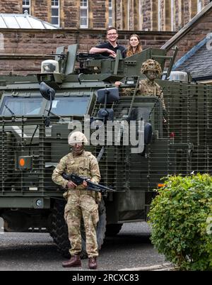 Heavily armoured military Mastiff vehicle, Redford Army Barracks ...