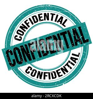 CONFIDENTIAL text written on blue rectangle stamp sign Stock Photo - Alamy