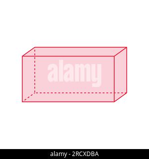 3d shape of rectangular prism in mathematics Stock Vector Image & Art ...