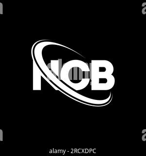 NCB circle letter logo design with circle and ellipse shape. NCB ellipse letters with ...