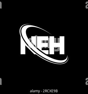 NEH logo. NEH letter. NEH letter logo design. Initials NEH logo linked ...