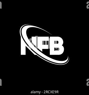 NFB circle letter logo design with circle and ellipse shape. NFB ...