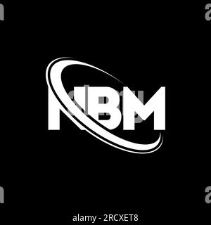 NBM circle letter logo design with circle and ellipse shape. NBM ...