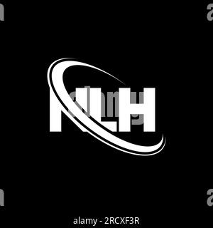 NLH circle letter logo design with circle and ellipse shape. NLH ...
