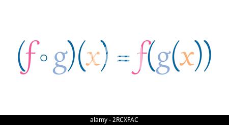 Composition of two functions in mathematics. Scientific vector ...