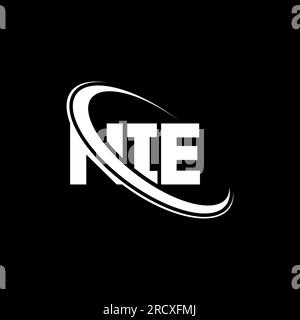 NIE circle letter logo design with circle and ellipse shape. NIE ...