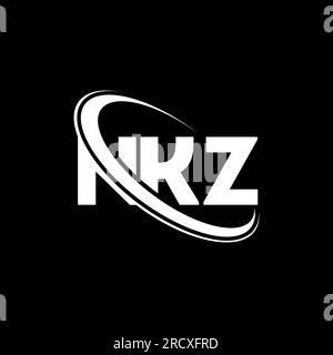 NKZ circle letter logo design with circle and ellipse shape. NKZ ...