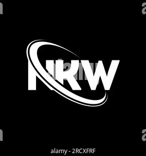 NKW circle letter logo design with circle and ellipse shape. NKW ...