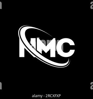 NMC circle letter logo design with circle and ellipse shape. NMC ...