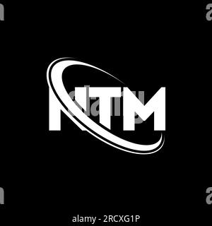 NTM circle letter logo design with circle and ellipse shape. NTM ...