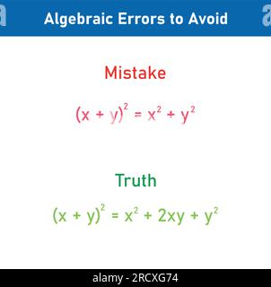 Mathematics errors. Algebra errors to avoid in mathematics. Common ...