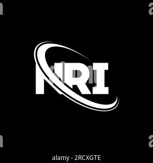 NRI circle letter logo design with circle and ellipse shape. NRI ...