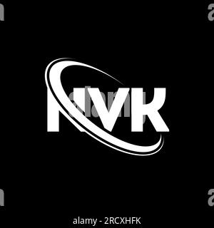 NVK logo. NVK letter. NVK letter logo design. Initials NVK logo linked ...