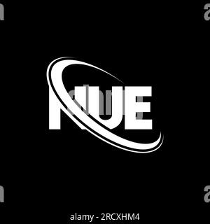 NUE logo. NUE letter. NUE letter logo design. Initials NUE logo linked ...