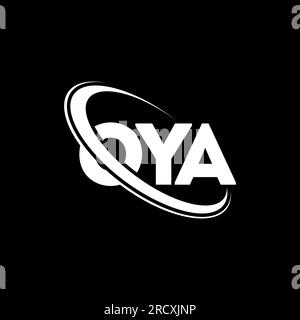 OYA circle letter logo design with circle and ellipse shape. OYA ...