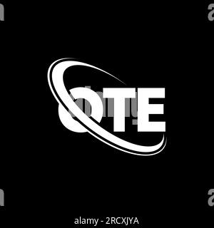 OTE circle letter logo design with circle and ellipse shape. OTE ...