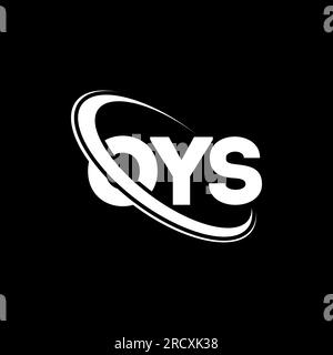 OYS circle letter logo design with circle and ellipse shape. OYS ...