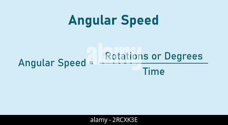 Angular velocity formula in physics. Vector illustration Stock Vector ...