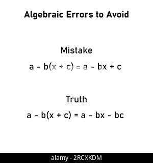 Mathematics errors problems and solutions. Algebra errors to avoid in ...