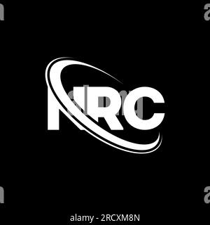NRC circle letter logo design with circle and ellipse shape. NRC ...