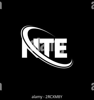 NTE circle letter logo design with circle and ellipse shape. NTE ...